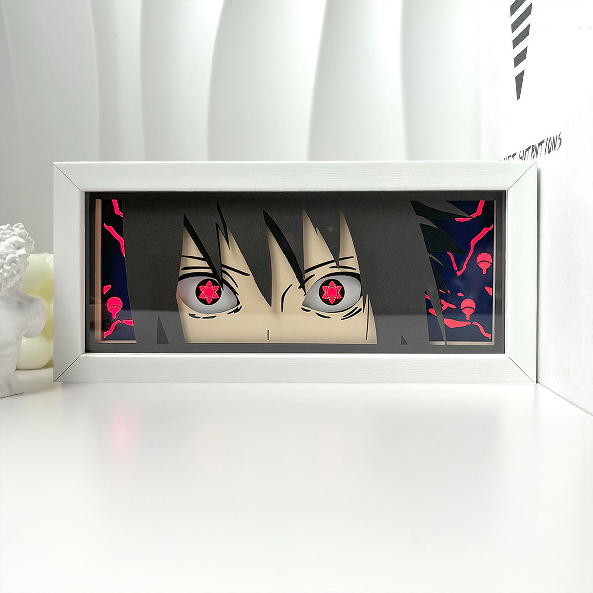 NARUTO anime Uchiha Sasuke Paper Carving Lamp Photo Frame– FloryFashion
