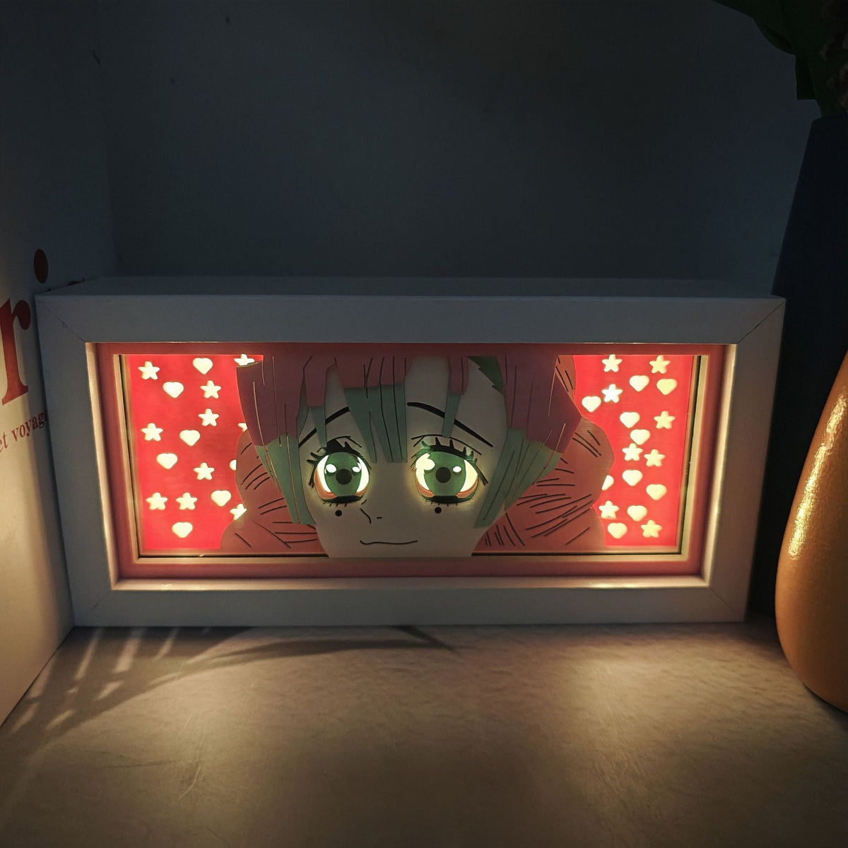 Demon Slayer anime Kanroji Mitsuri Paper Carving Lamp Photo Frame ...