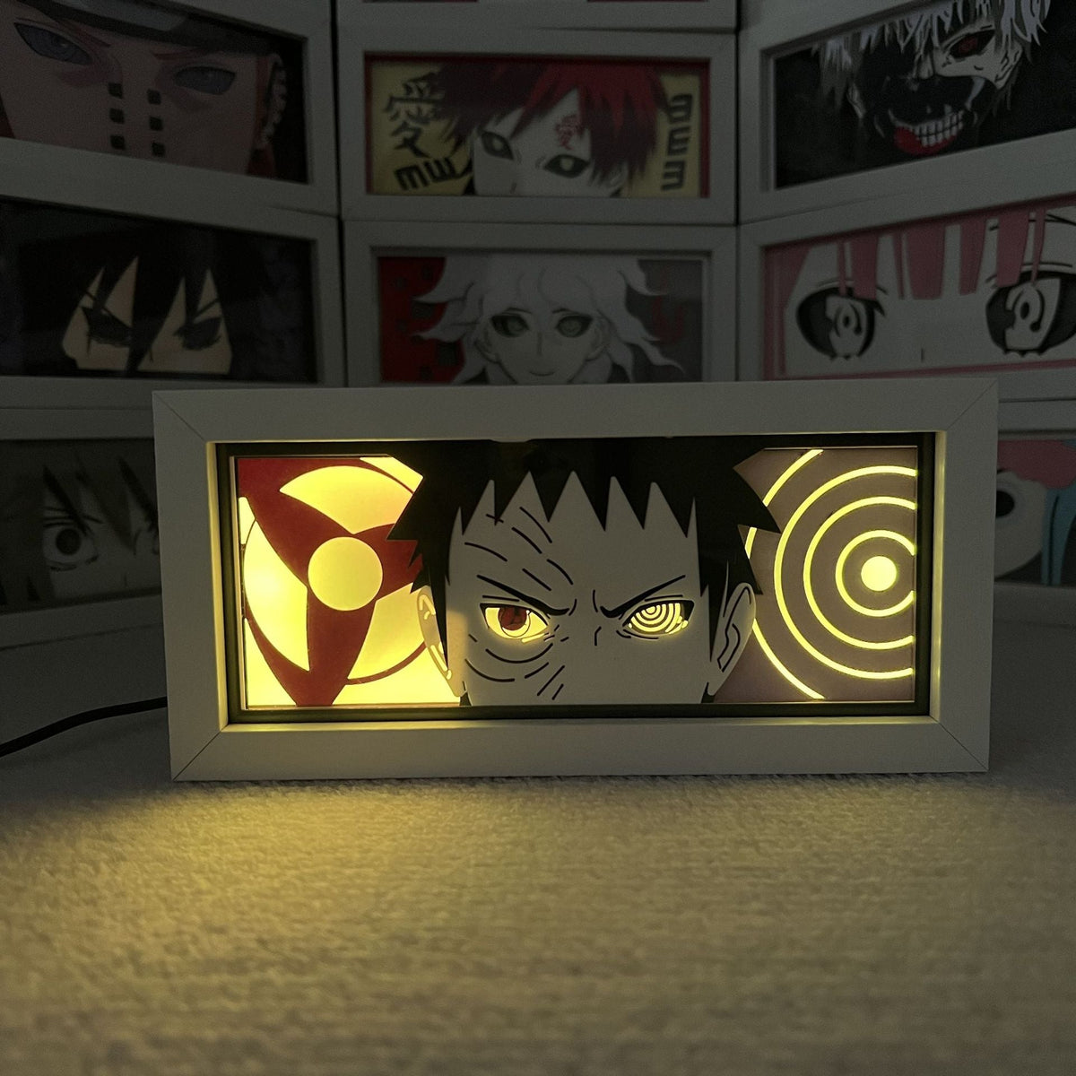 Naruto anime Uchiha Obito Paper Carving Lamp Photo Frame– FloryFashion